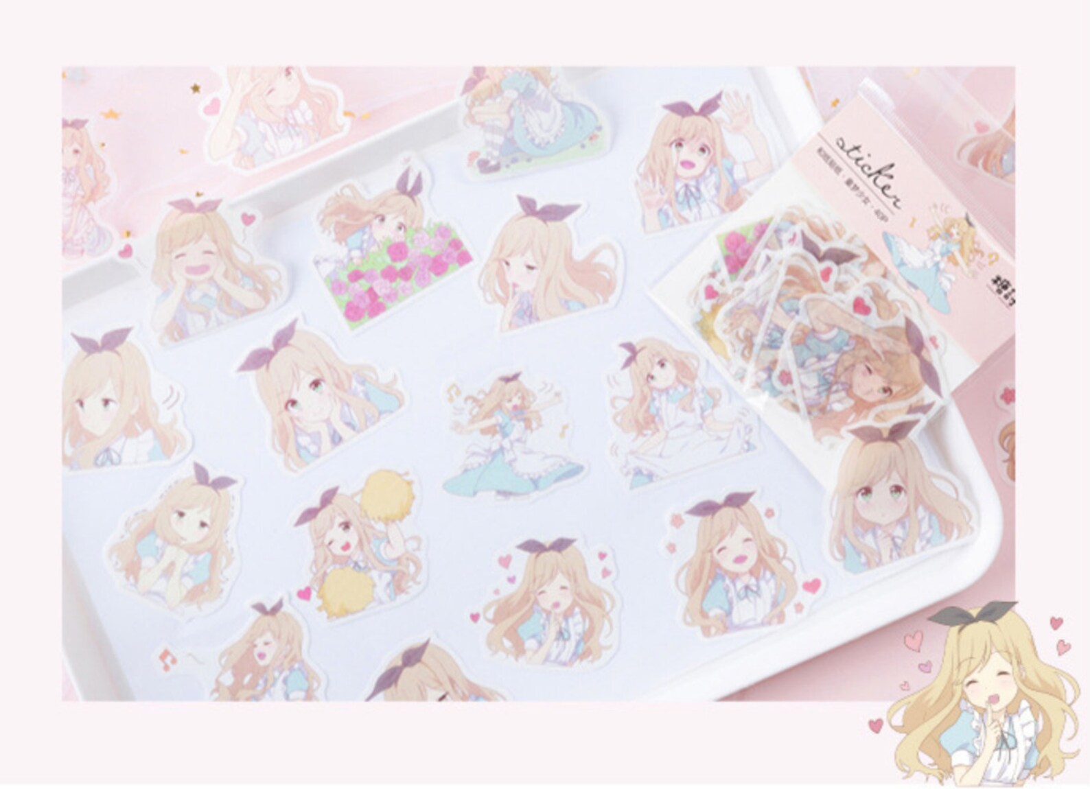 40 Pcs Cute Girl Sticker Card Making Stickers - Etsy