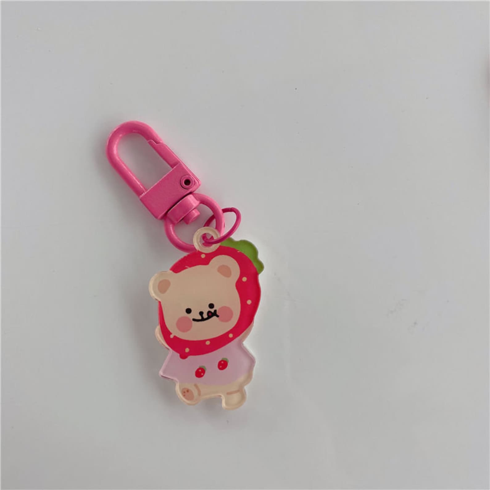 Kawaii Bunny Bear Keychain Cute Acrylic Keyring Mini Photo - Etsy