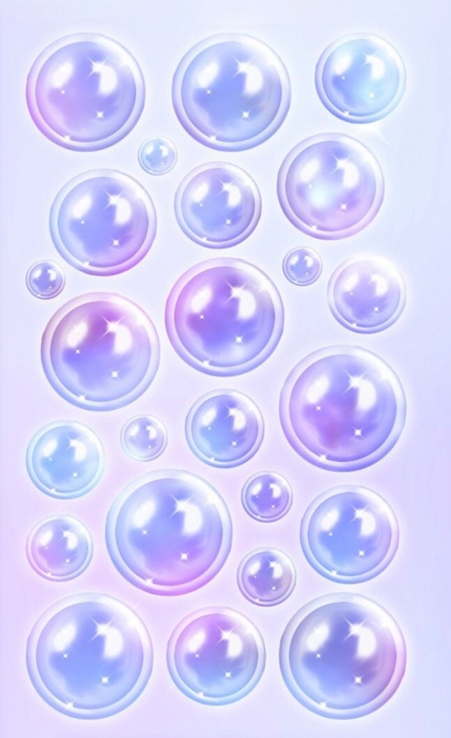 Holographic Bubble Deco Sticker Sheet Card Making Deco - Etsy