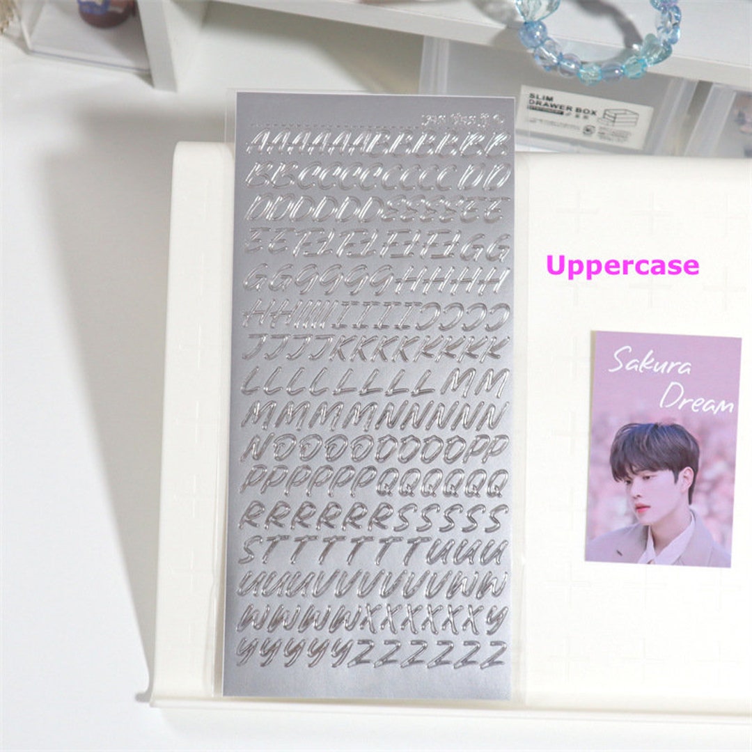 Alphabet Letter Deco Sticker Sheet, Address Name Stickers, Card Making ...