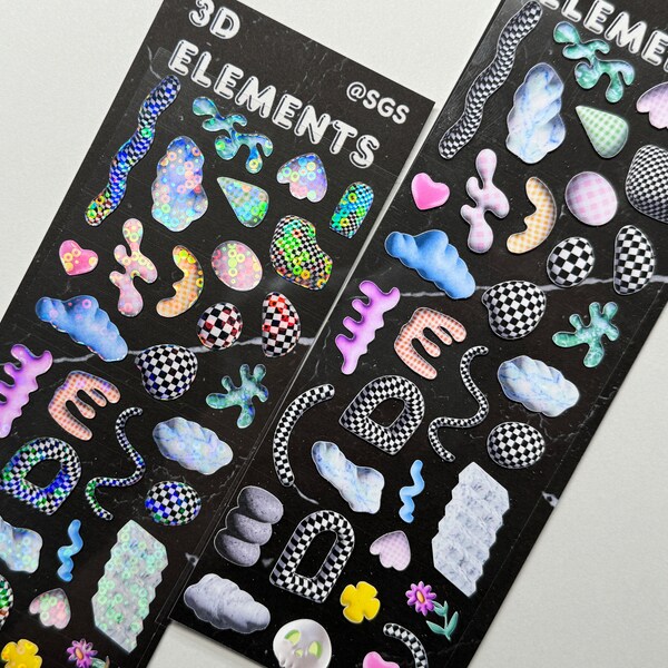 3d Stickers - Etsy