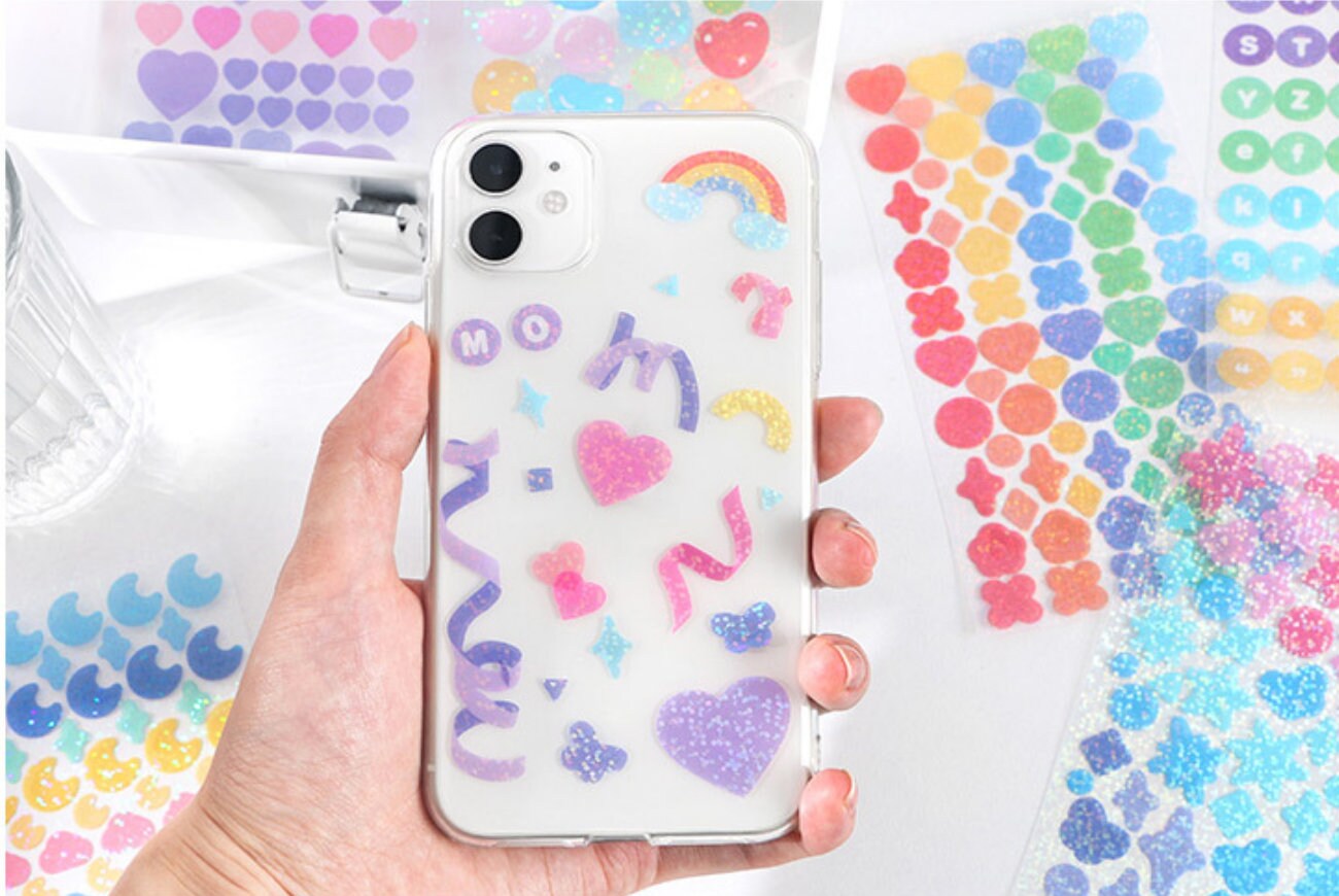 Bling Bling Deco Sticker Rainbow Star Letter Heart | Etsy