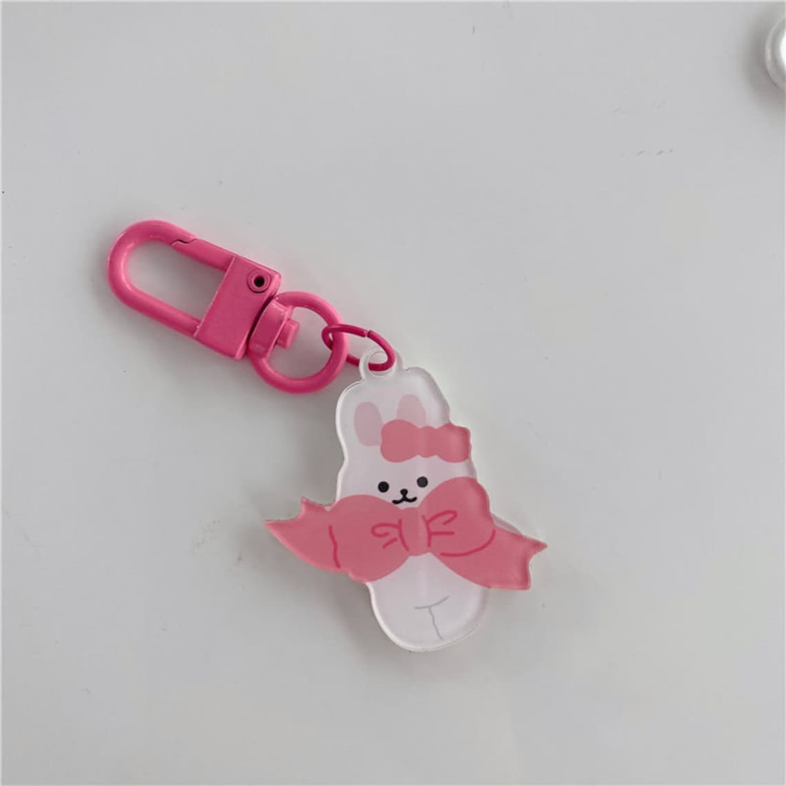 Kawaii Bunny Bear Keychain Cute Acrylic Keyring Mini Photo - Etsy