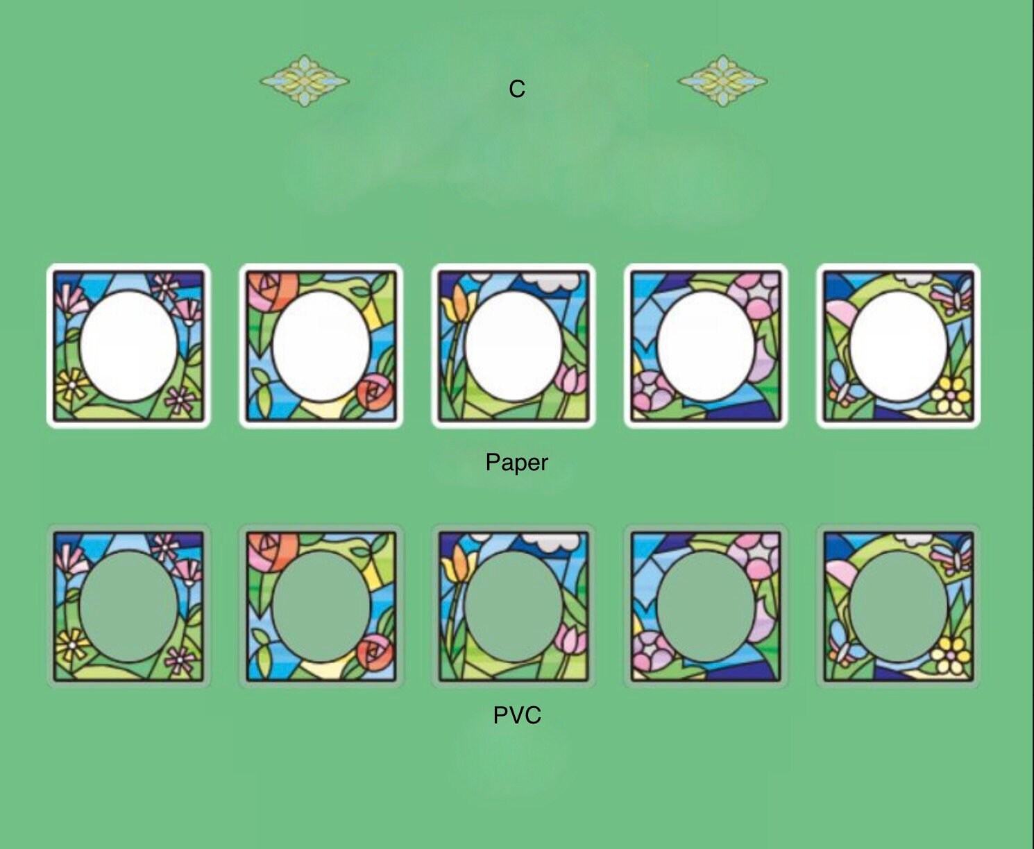 Stained Glass Window Deco Sticker Card Making Deco Sticker - Etsy