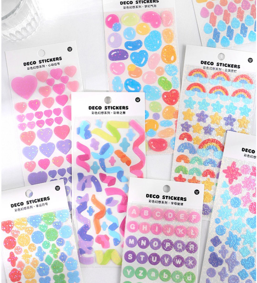 Bling Bling Deco Sticker, Rainbow, Star, Letter, Heart Decoration ...