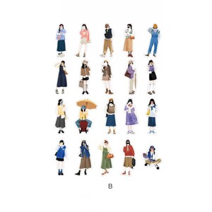 40 Pcs Girl and Boy Daily Life Stickers, Journal Stickers, Scrapbooking ...