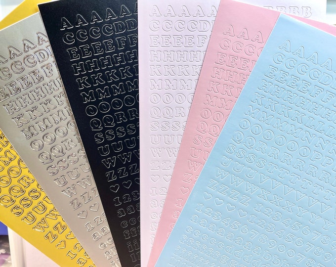 3 Sheets Self Adhesive Nostalgic Alphabet Stickers Colorful ...