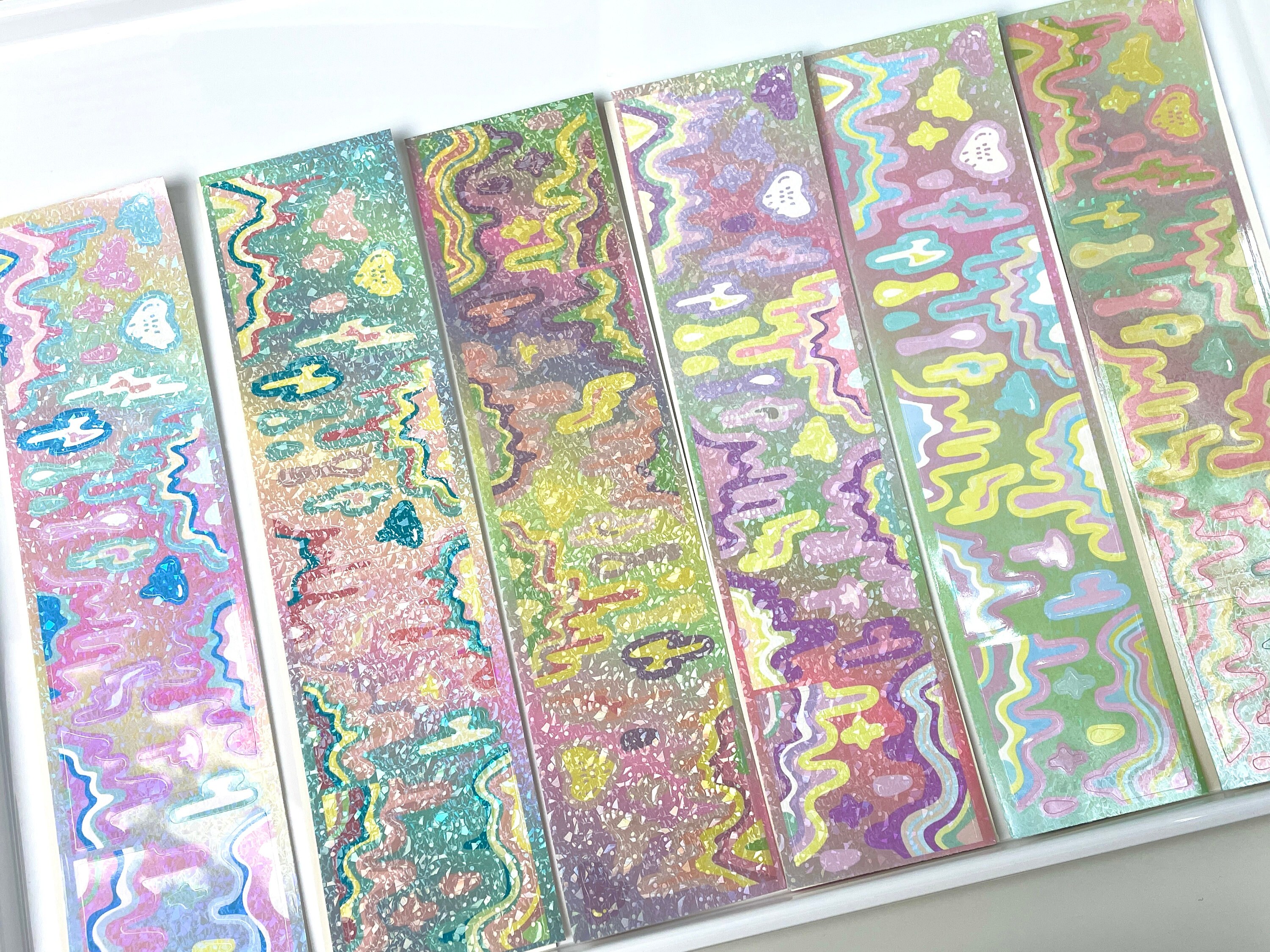 Bling Bling Toploader Sticker Sheet/ Pastel Glitter Wave Deco - Etsy