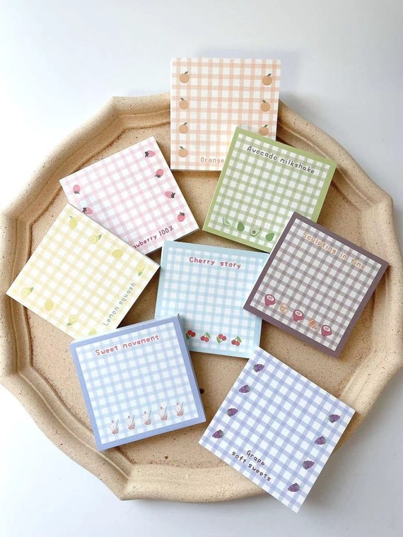 100 Sheets Fruit Non-sticky Note Pad Fruit Memo Pad - Etsy
