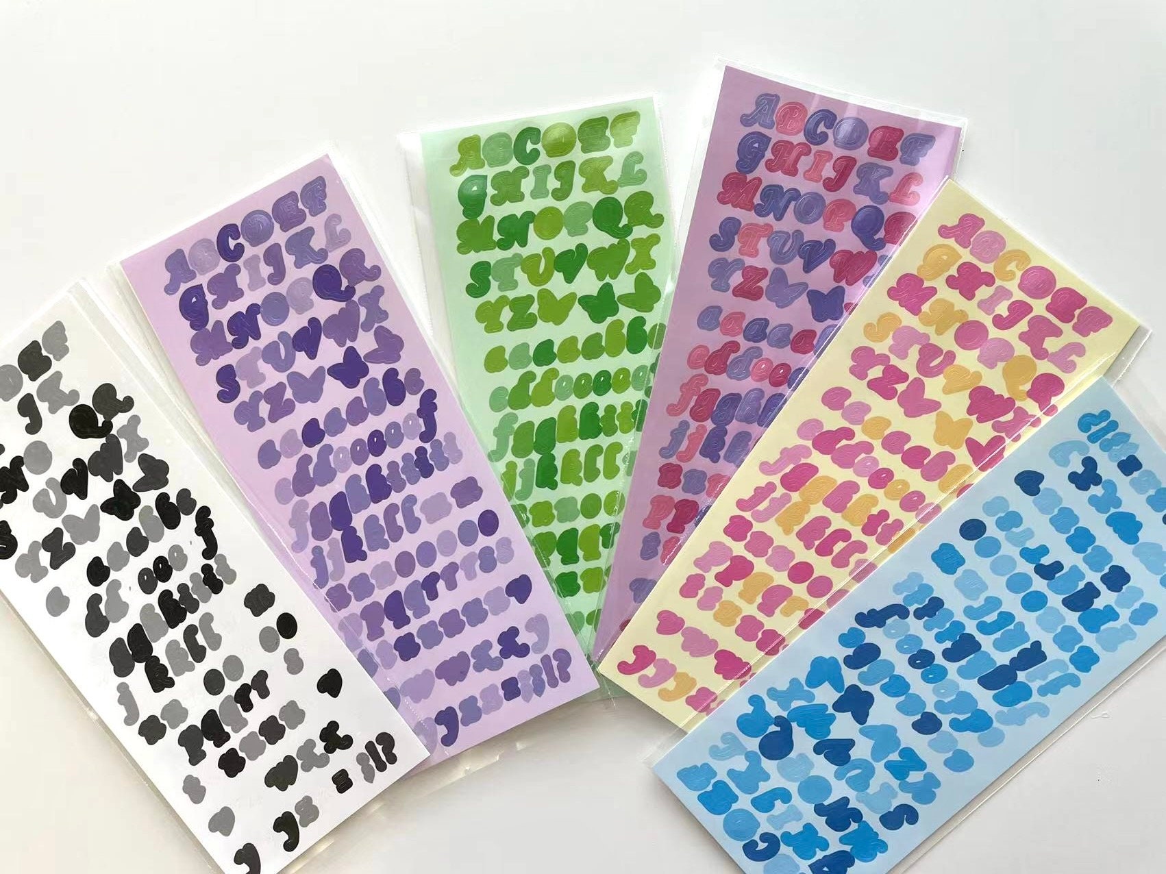 Alphabet Letter Deco Stickers Colorful Letter Toploader Deco - Etsy