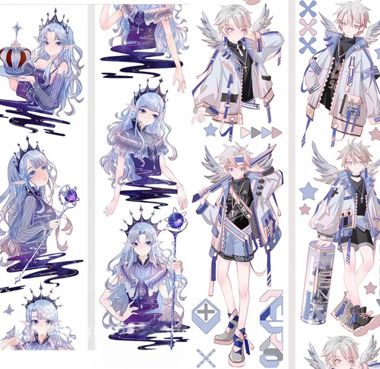 Kawaii Girl Washi Tape Comic Boy Washi Tape Scrapbooking - Etsy