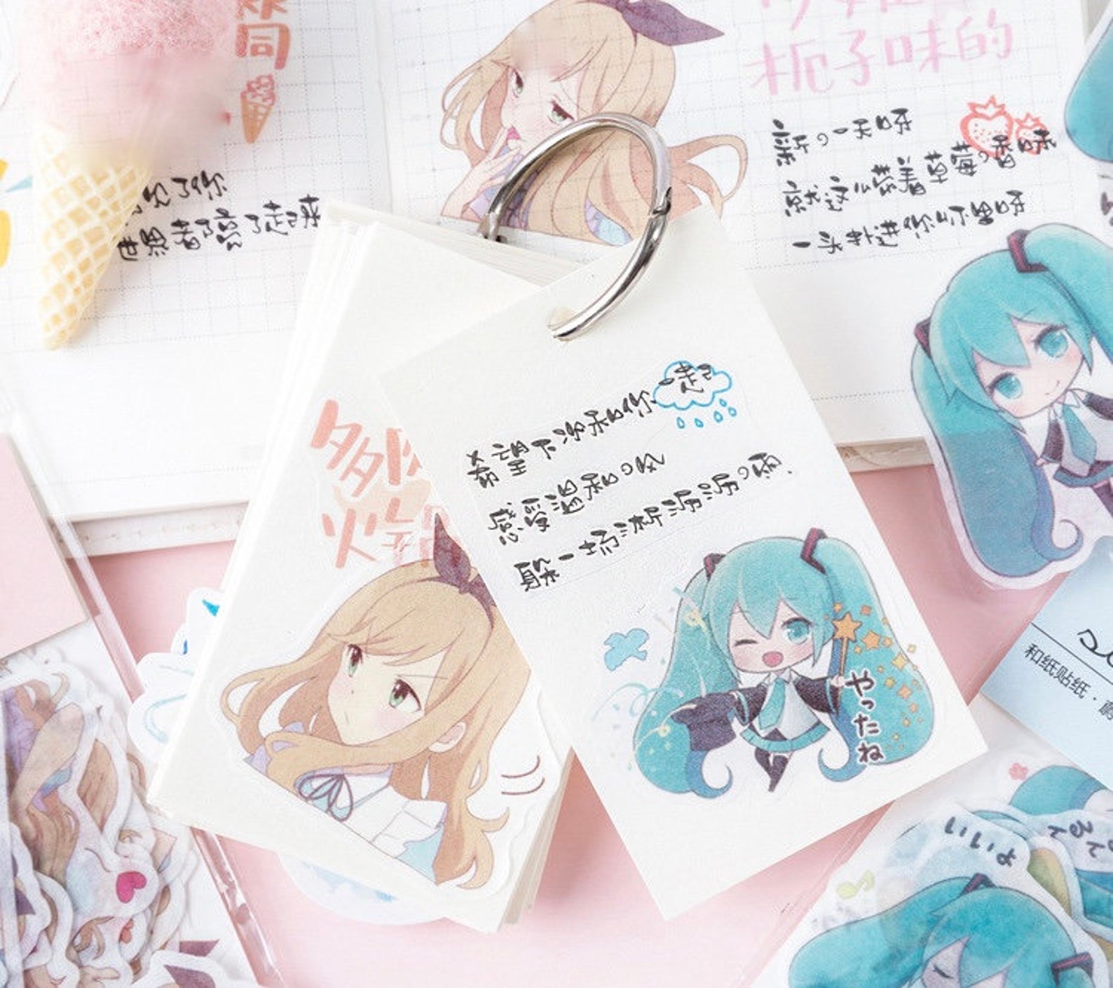 40 Pcs Cute Girl Sticker Card Making Stickers - Etsy