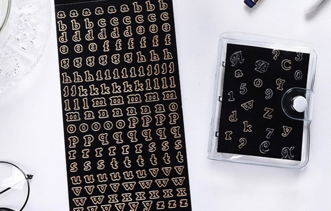 Gold Foil Alphabet Letter Sticker Sheet, Silver Letter Stickers - Etsy