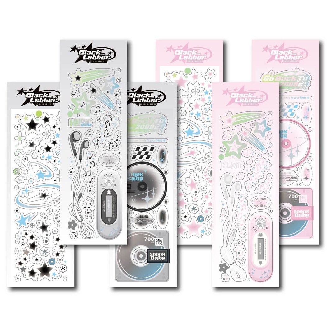 Holographic Music Player Sticker Sheet, Music Lover Gift for Kpop Photo ...