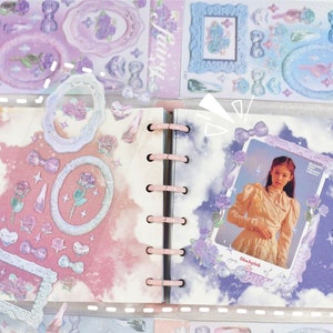 Kawaii Kpop Toploader Deco Stickers Rose Frame Stickers - Etsy