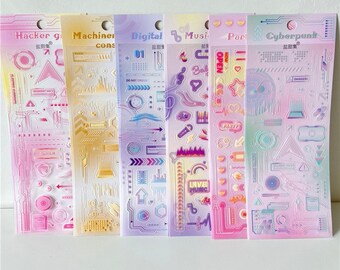 Cyberpunk Sticker Sheet - Etsy