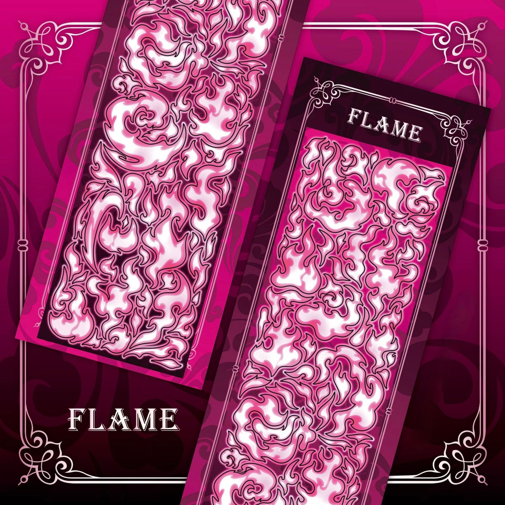 Flame Deco Sticker Sheet Holographic Fire Sticker Sheet - Etsy