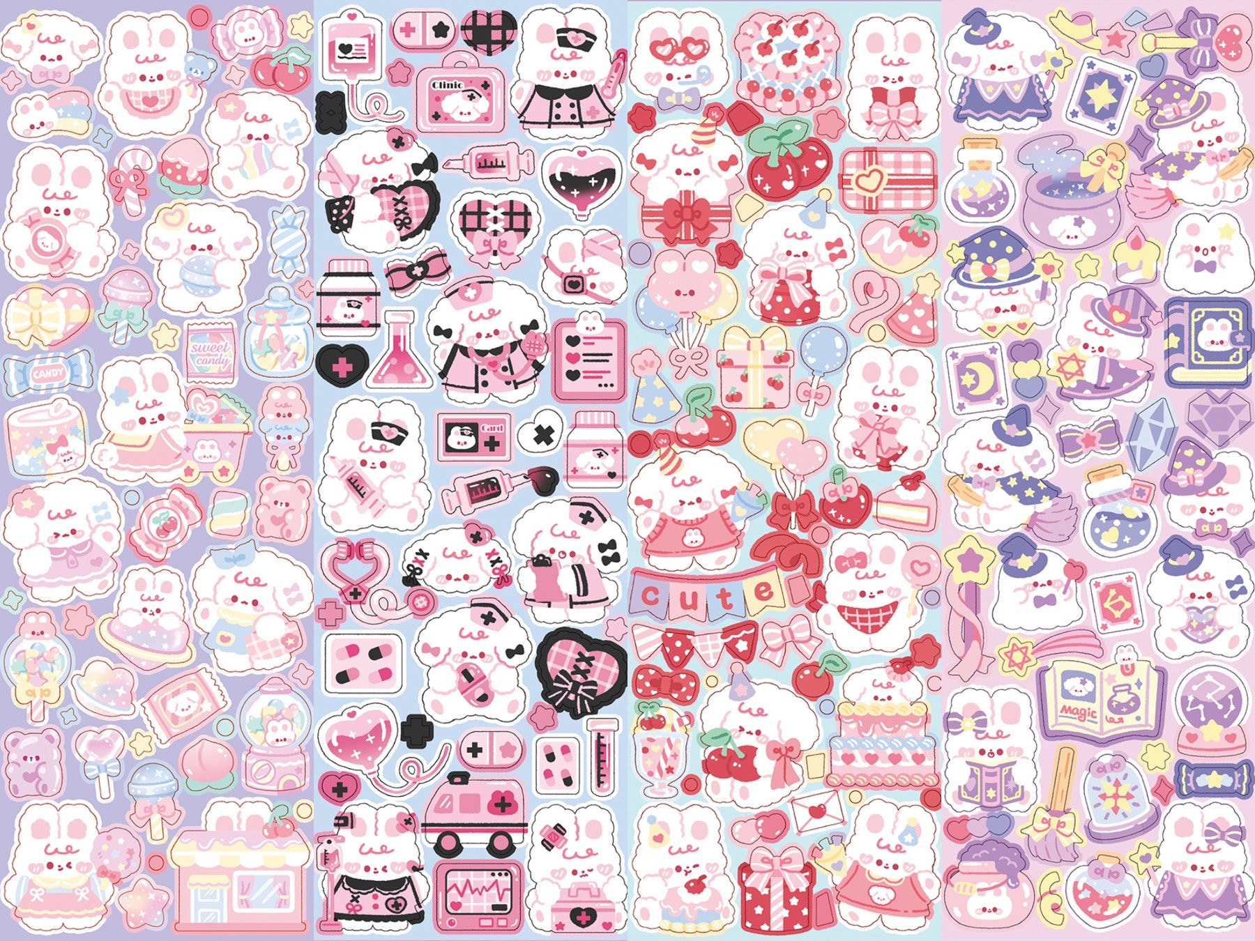 Kawaii Cherry Candy Shop Sticker Kpop Toploader Stickers - Etsy