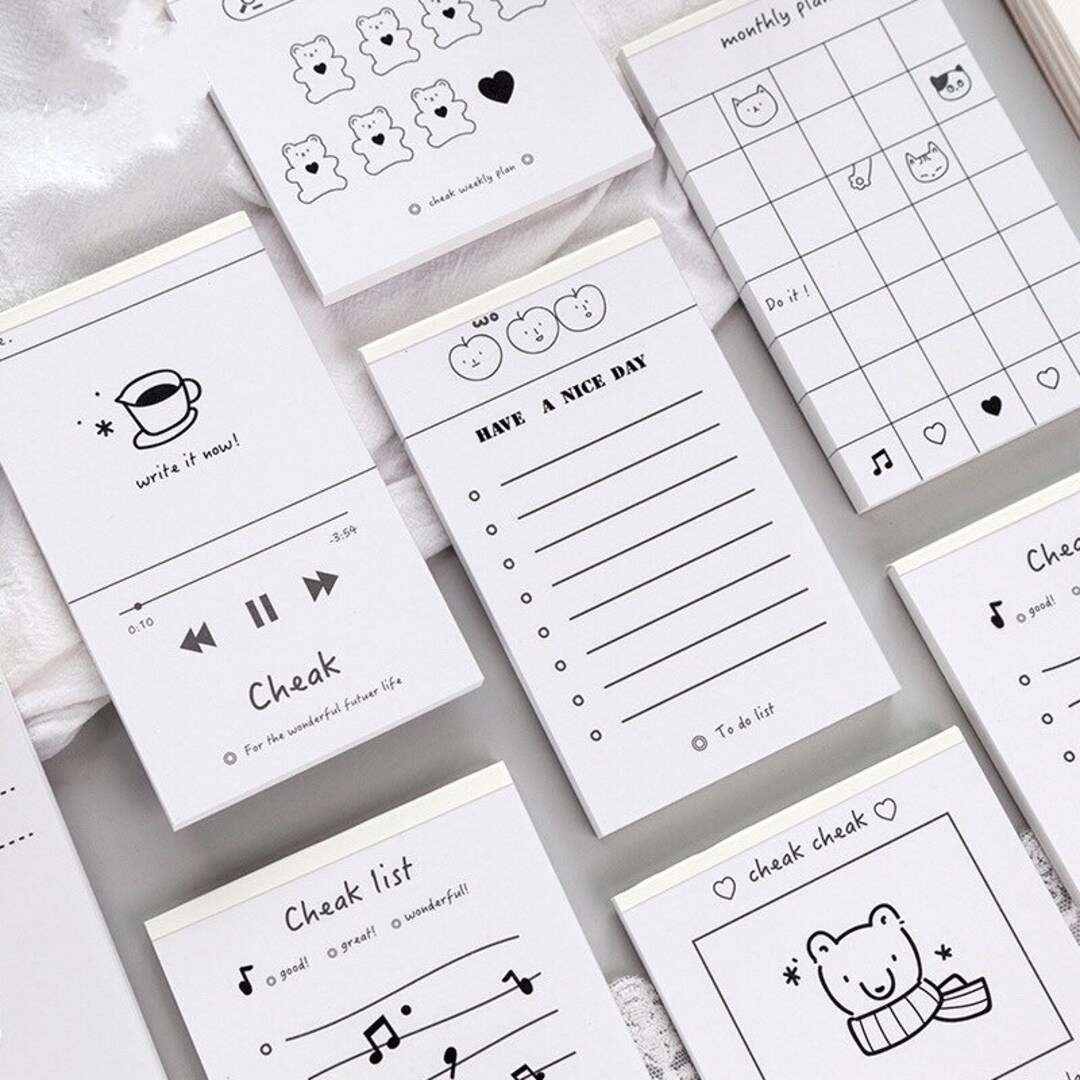 50 Pages Non Sticky Monthly Plan Memo Pad, Weekly Plan Memo Pad, Check ...