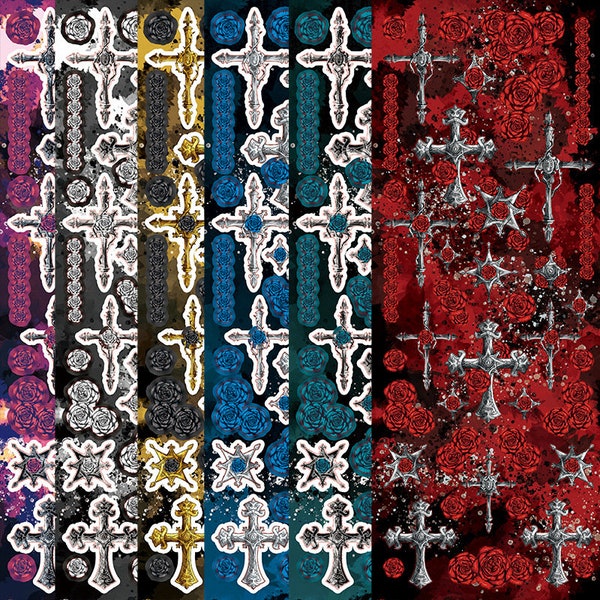 Cross Stickers - Etsy