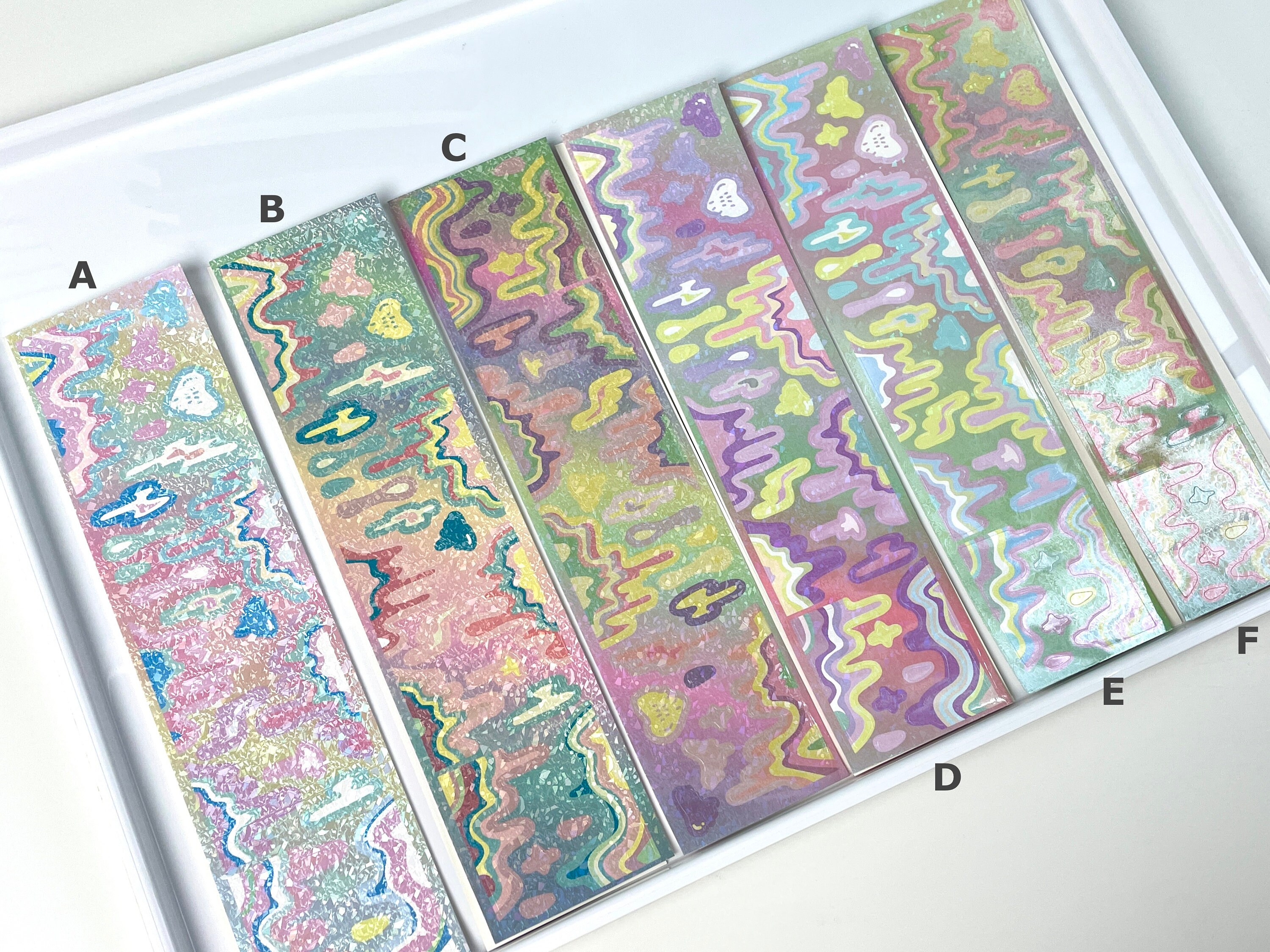 Bling Bling Toploader Sticker Sheet/ Pastel Glitter Wave Deco - Etsy