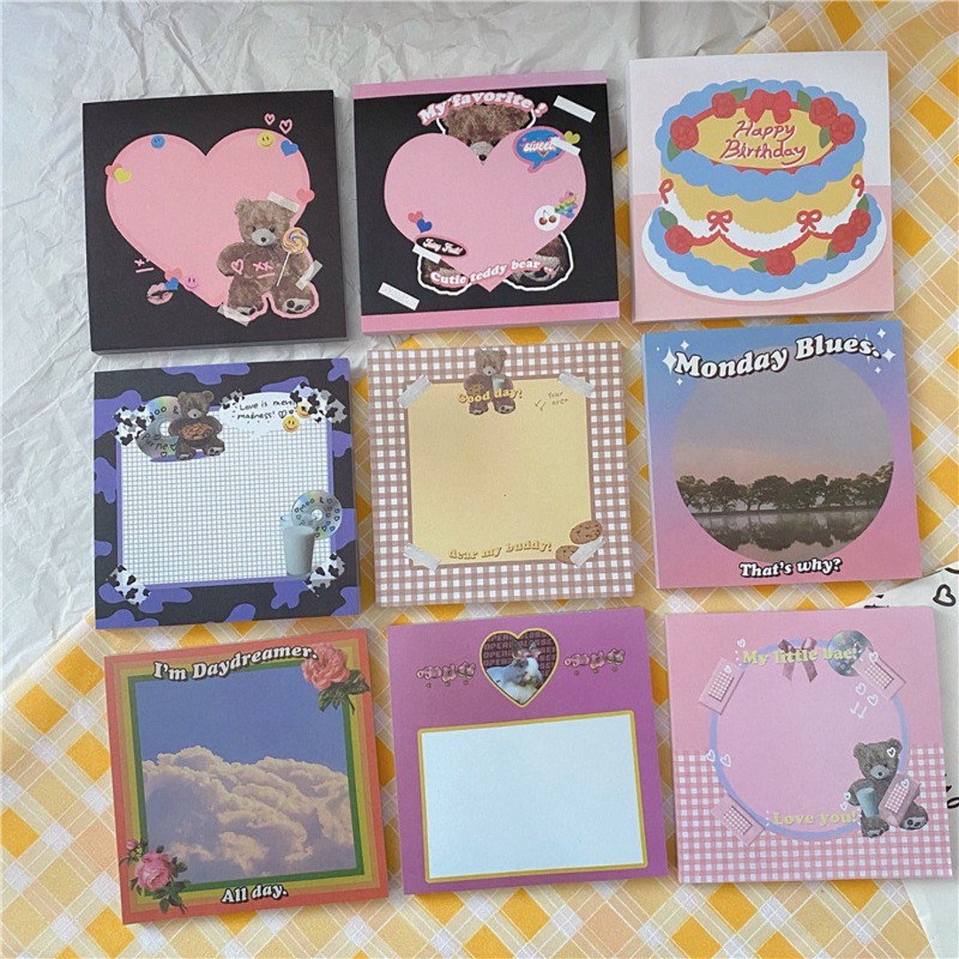 50 Page Non Sticky Memo Pad, Journal Deco Paper, Scrapbook Paper - Etsy