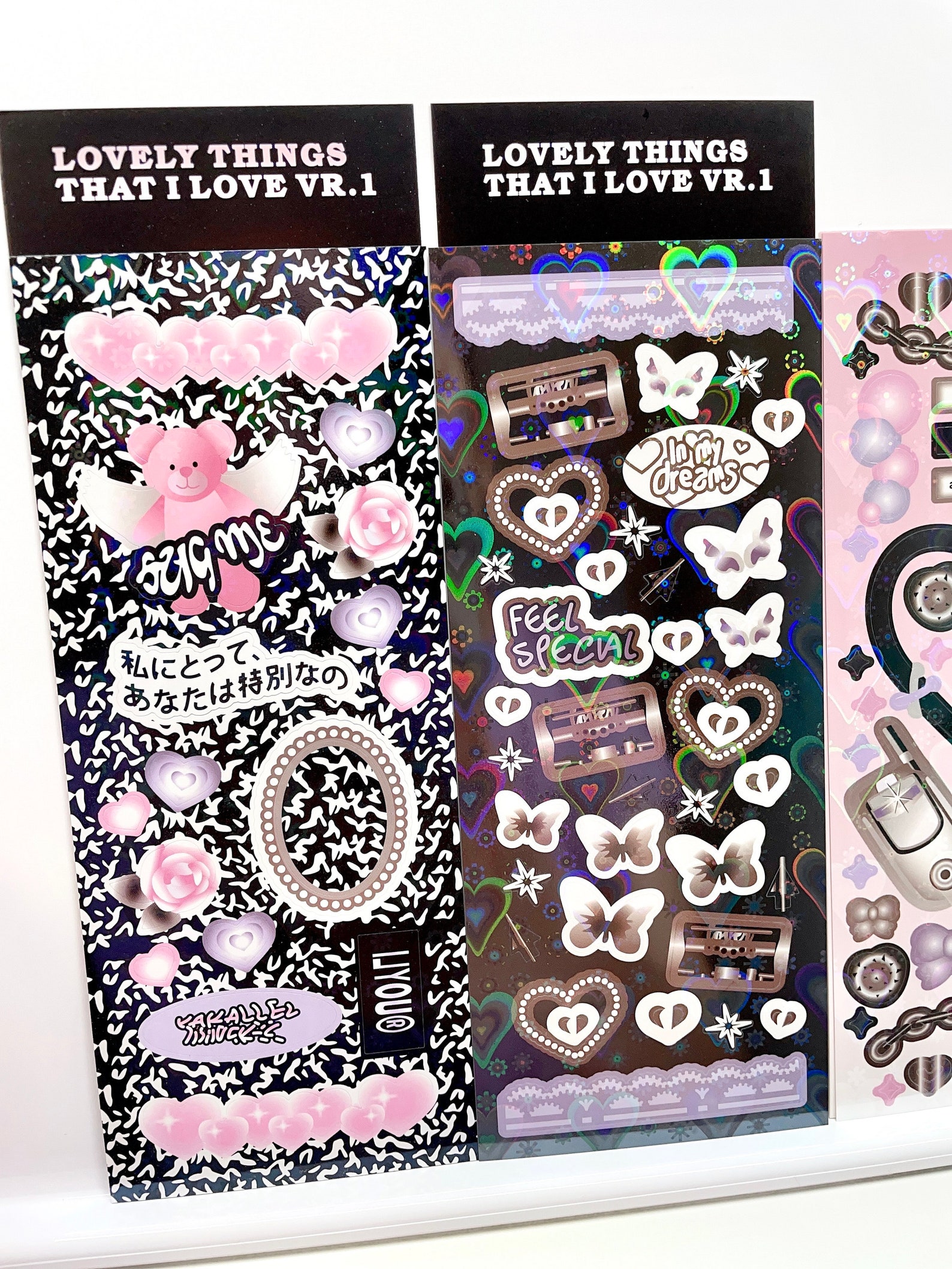 Holographic Kpop Toplaoder Deco Sticker Black Pink Rose - Etsy