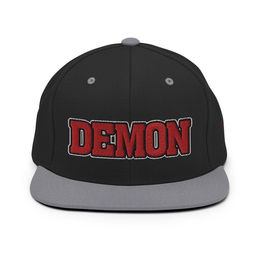 DEMON Snapback Hat, Japanese Kanji Hat, Oni, Hannya, Oni Hat, Kanji Hat ...