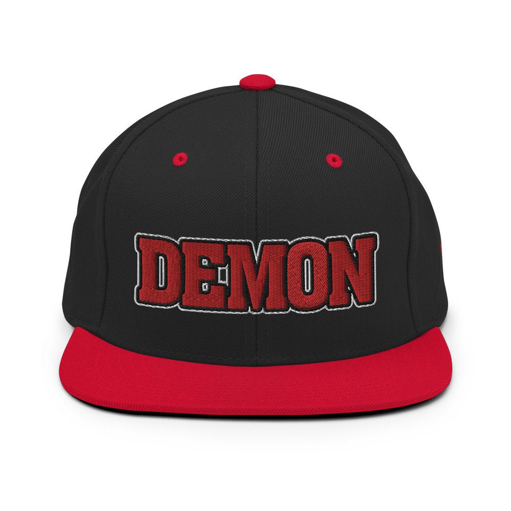 DEMON Snapback Hat, Japanese Kanji Hat, Oni, Hannya, Oni Hat, Kanji Hat ...