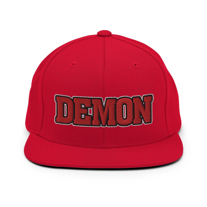 DEMON Snapback Hat, Japanese Kanji Hat, Oni, Hannya, Oni Hat, Kanji Hat ...