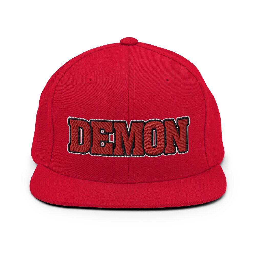 DEMON Snapback Hat, Japanese Kanji Hat, Oni, Hannya, Oni Hat, Kanji Hat ...