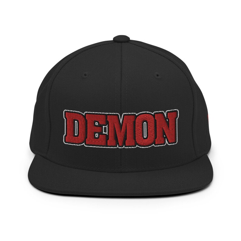 DEMON Snapback Hat, Japanese Kanji Hat, Oni, Hannya, Oni Hat, Kanji Hat ...