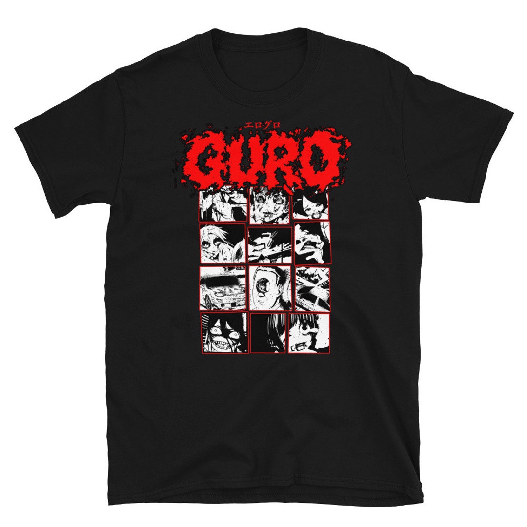 GURO Shirt Tee Japanese Anime Manga Horror Band Tee Gta Emo Goth Punk ...