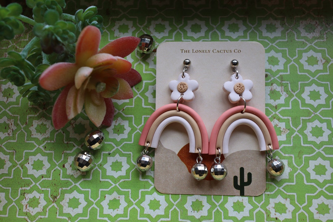 Disco Era | Groovy Collection | Polymer Clay Earrings | Disco Earrings ...