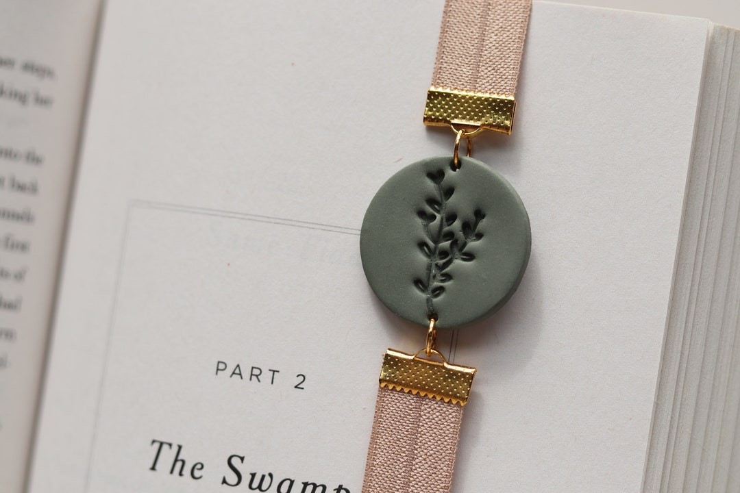 Eucalyptus Bookmark Polymer Clay Bookmark Elastic Bookmark - Etsy