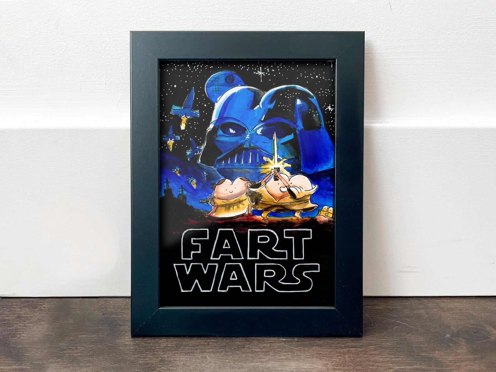 Star Wars Butt Print Funny T Punny Art Wall Art Etsy