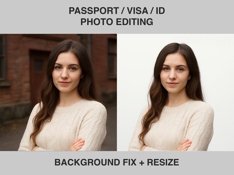 Passport/visa/id Photo Editing – Background Fix, Skin Retouch, Resize ...