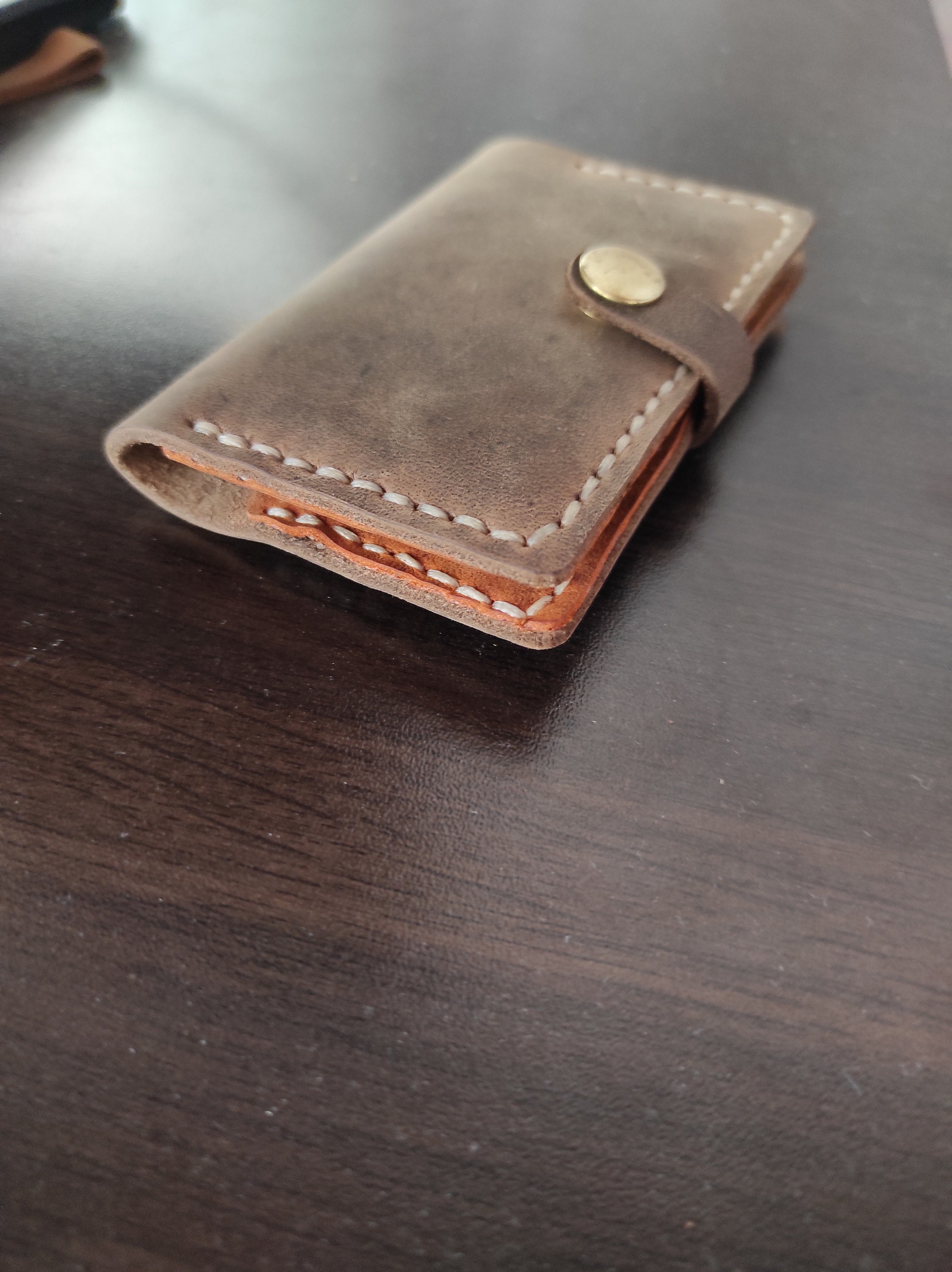 Leather Slim Card Wallet Card Holder Leather Card Case - Etsy