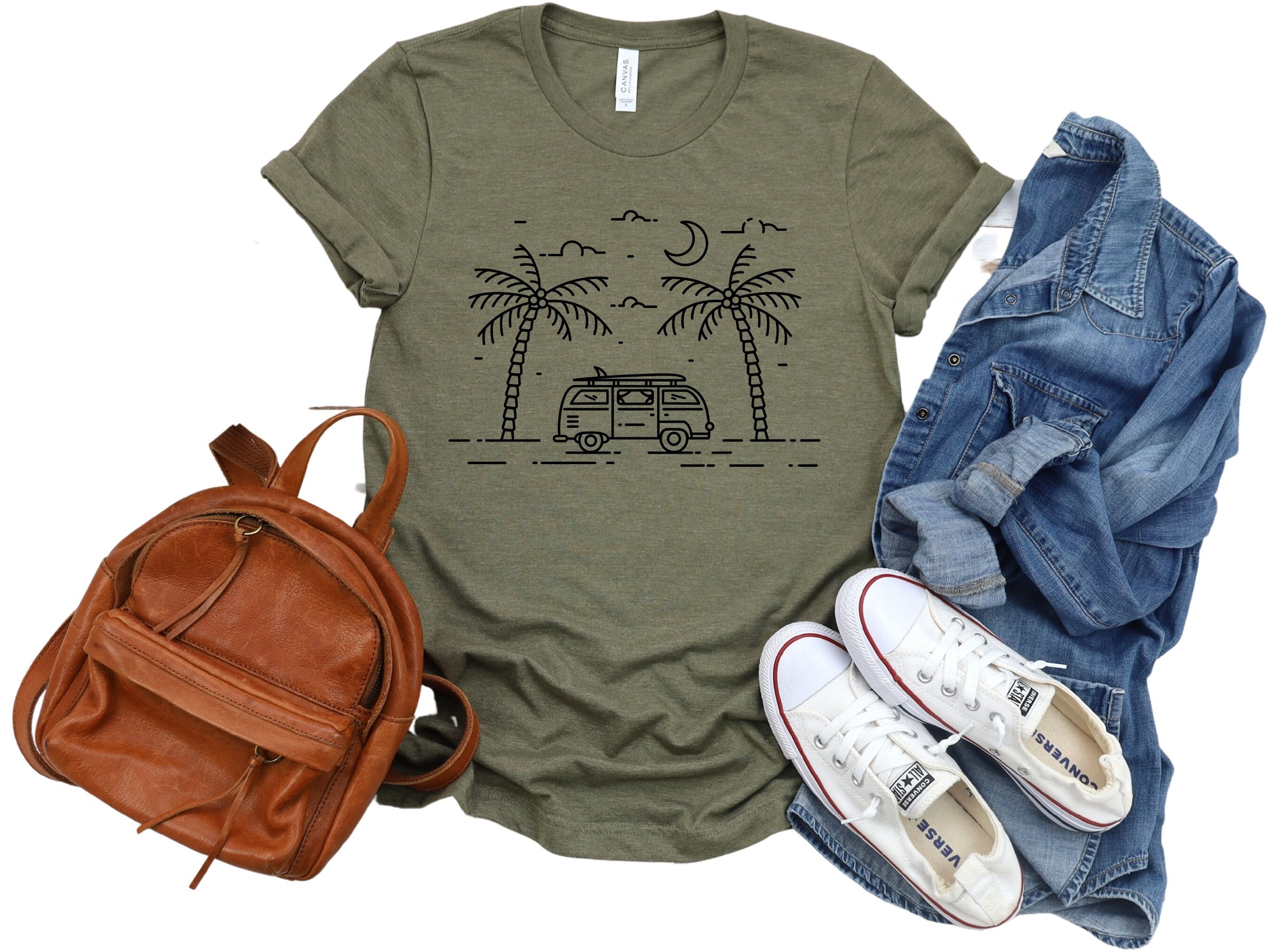 VAN LIFE SHIRT, Vanlife Shirt for Couples, Summer Shirt, Retro Bus ...