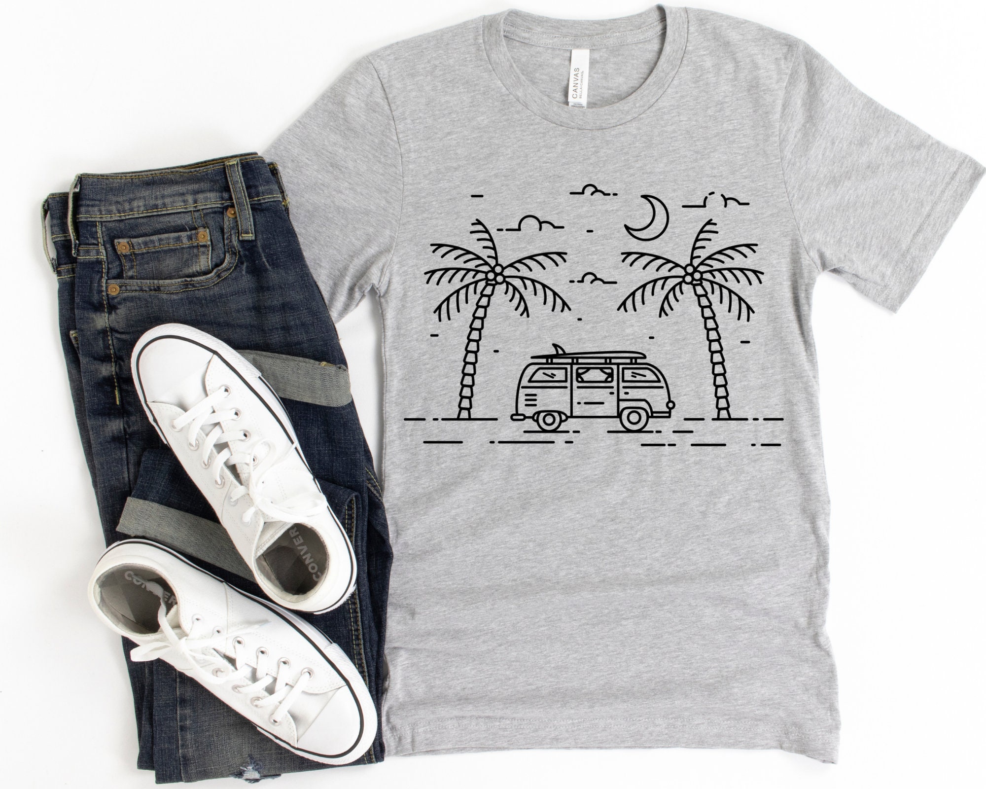 VAN LIFE SHIRT, Vanlife Shirt for Couples, Summer Shirt, Retro Bus ...