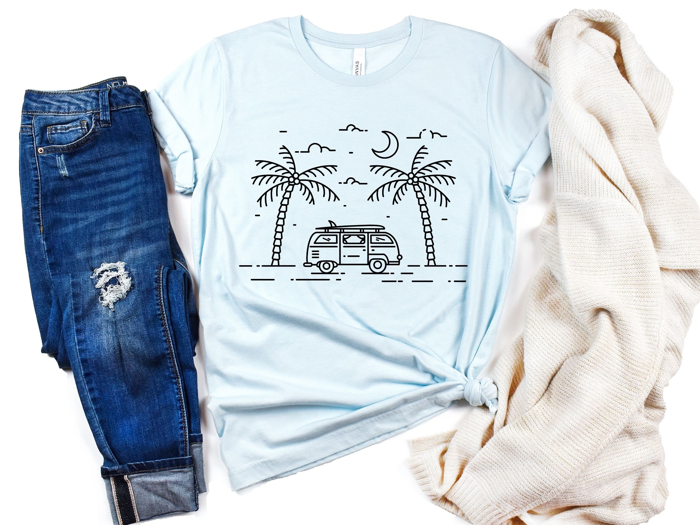 VAN LIFE SHIRT, Vanlife Shirt for Couples, Summer Shirt, Retro Bus ...
