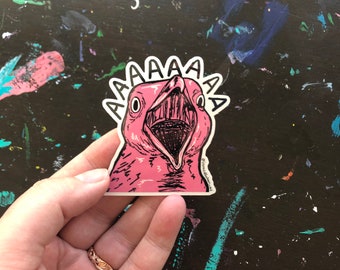 Screaming Grackle Vinyl Sticker for Laptop Waterbottle or | Etsy