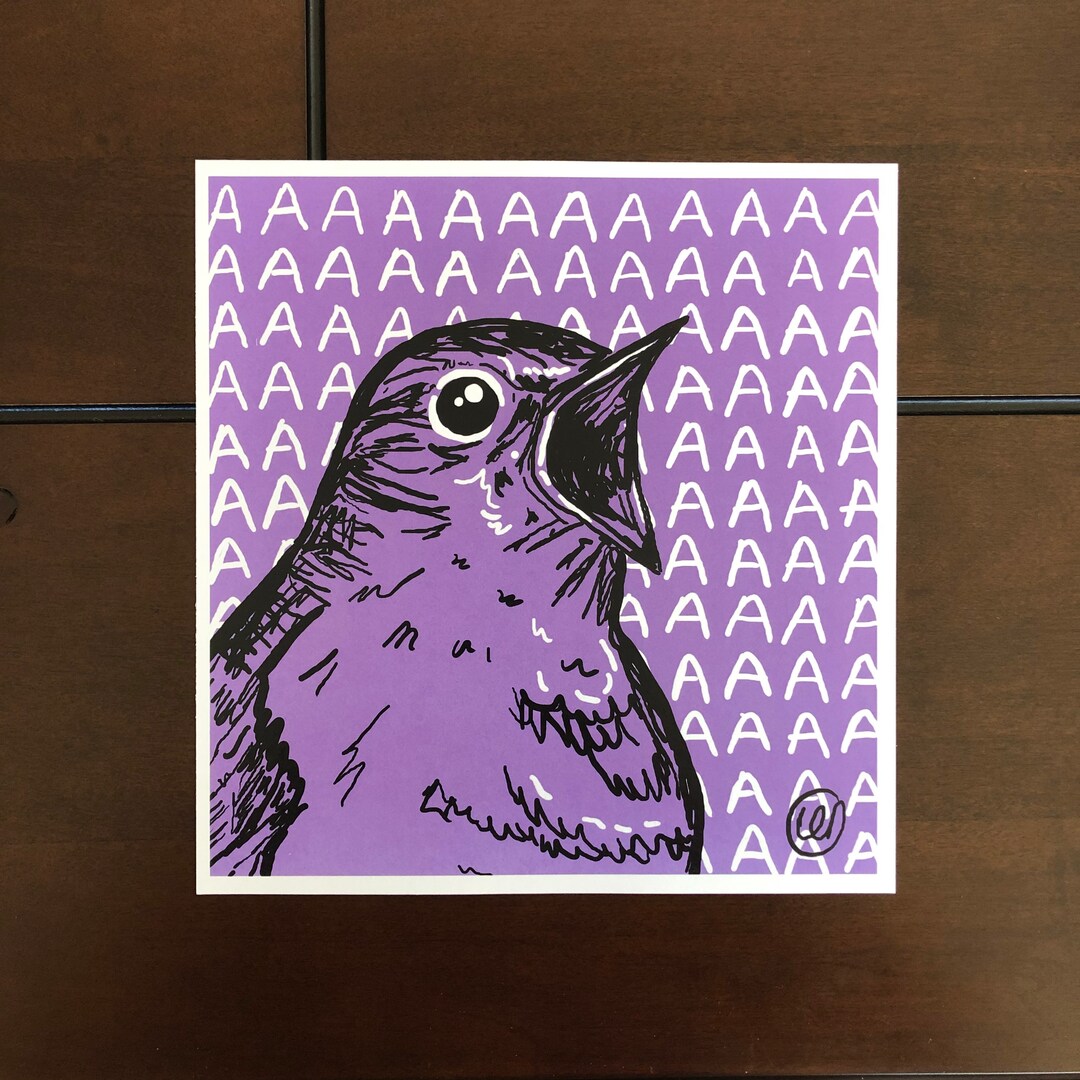 Screaming Nightingale Digital Art Print (8x8in) - Etsy
