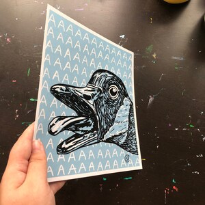 Screaming Goose Digital Art Print 8x8in - Etsy