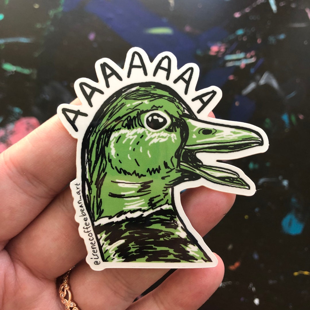 Screaming Duck Vinyl Sticker - for Laptop, Waterbottle, or Phone Case ...