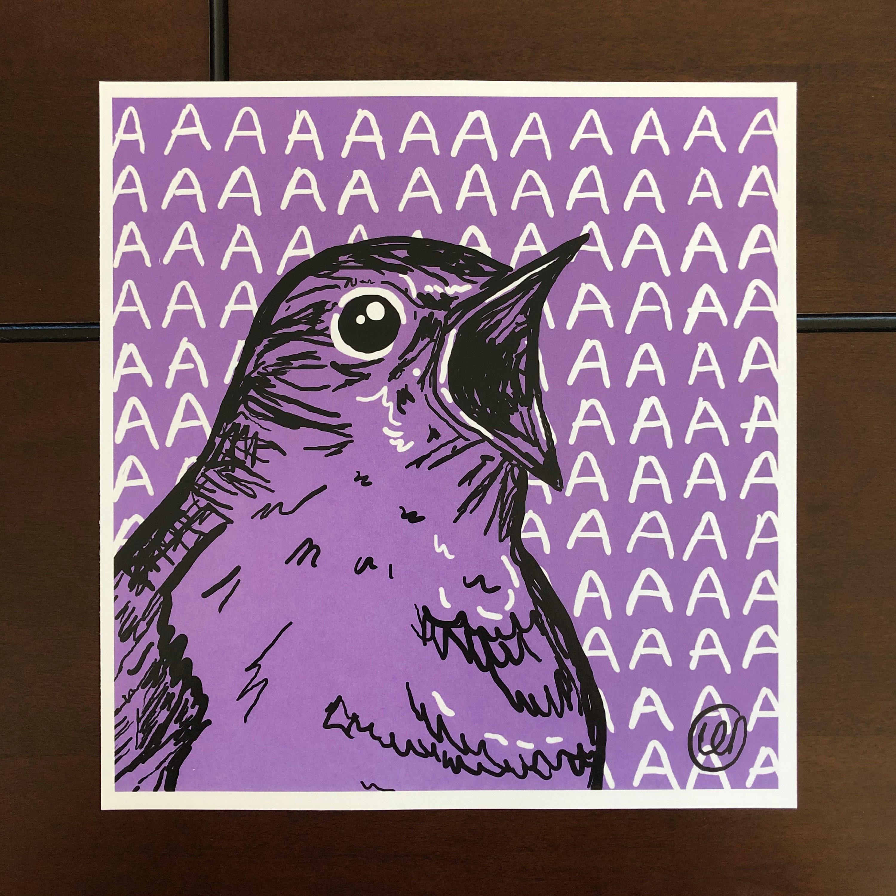 Screaming Nightingale Digital Art Print 8x8in - Etsy