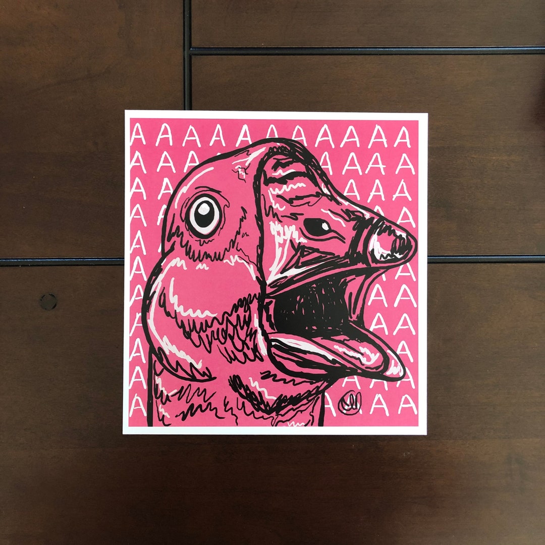 Screaming Goose Digital Art Print (8x8in) - Etsy