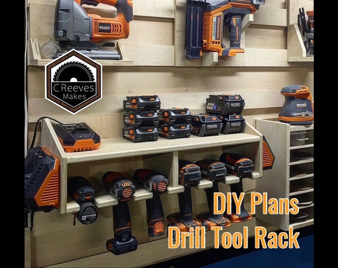 DIY Drill Charging Station / Tool Holder Plans - Etsy