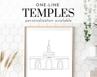 Lds Line Art Print - Etsy