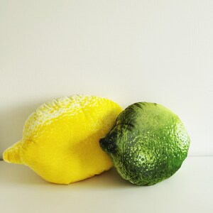 Lemon Pillow: Realistic Velvet Citrus Plush Cushion (17.7") - Etsy